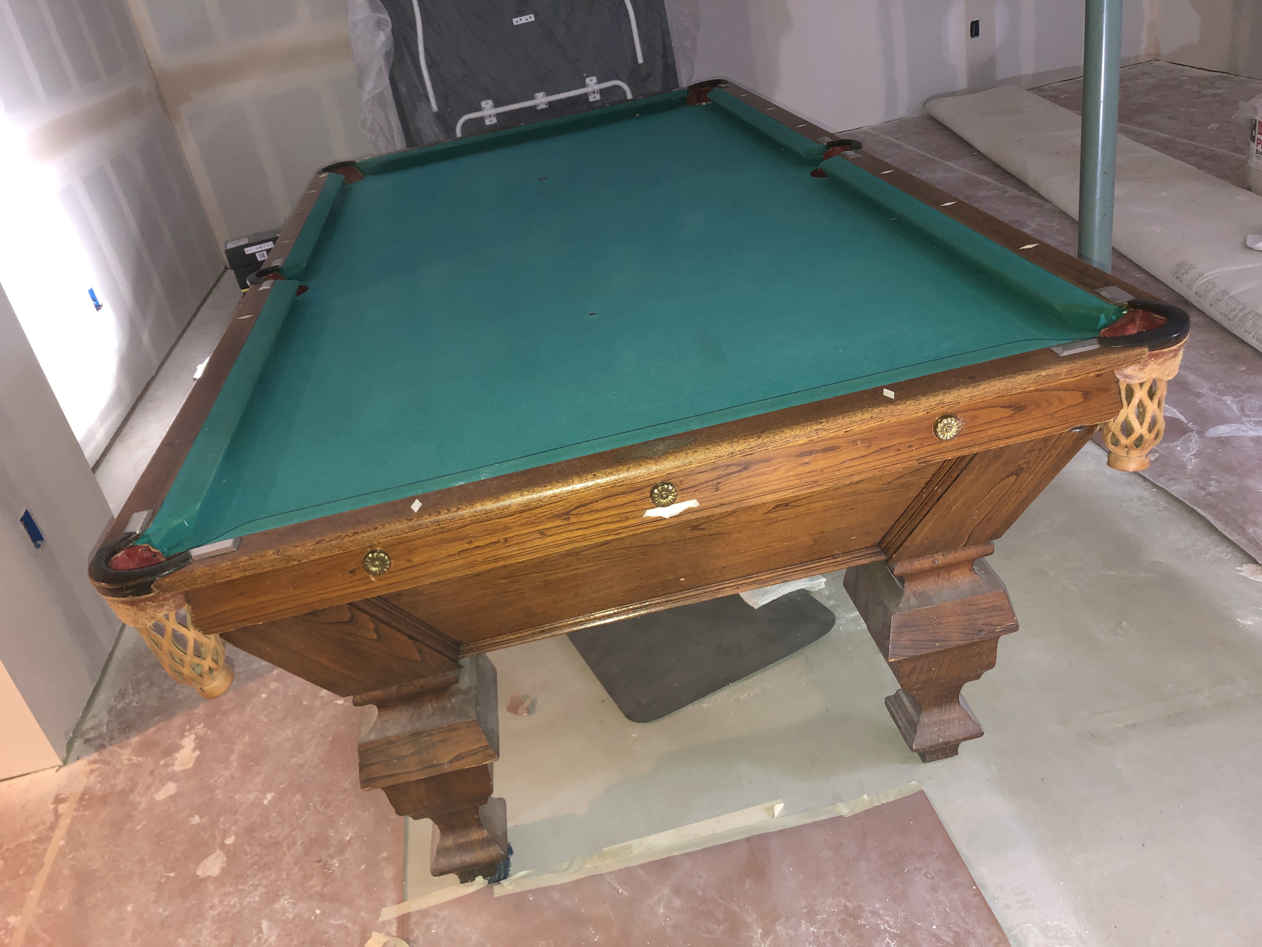 Pool table for sale Antique 1908 8.5' Brunswick 'Universal' Excellent ...