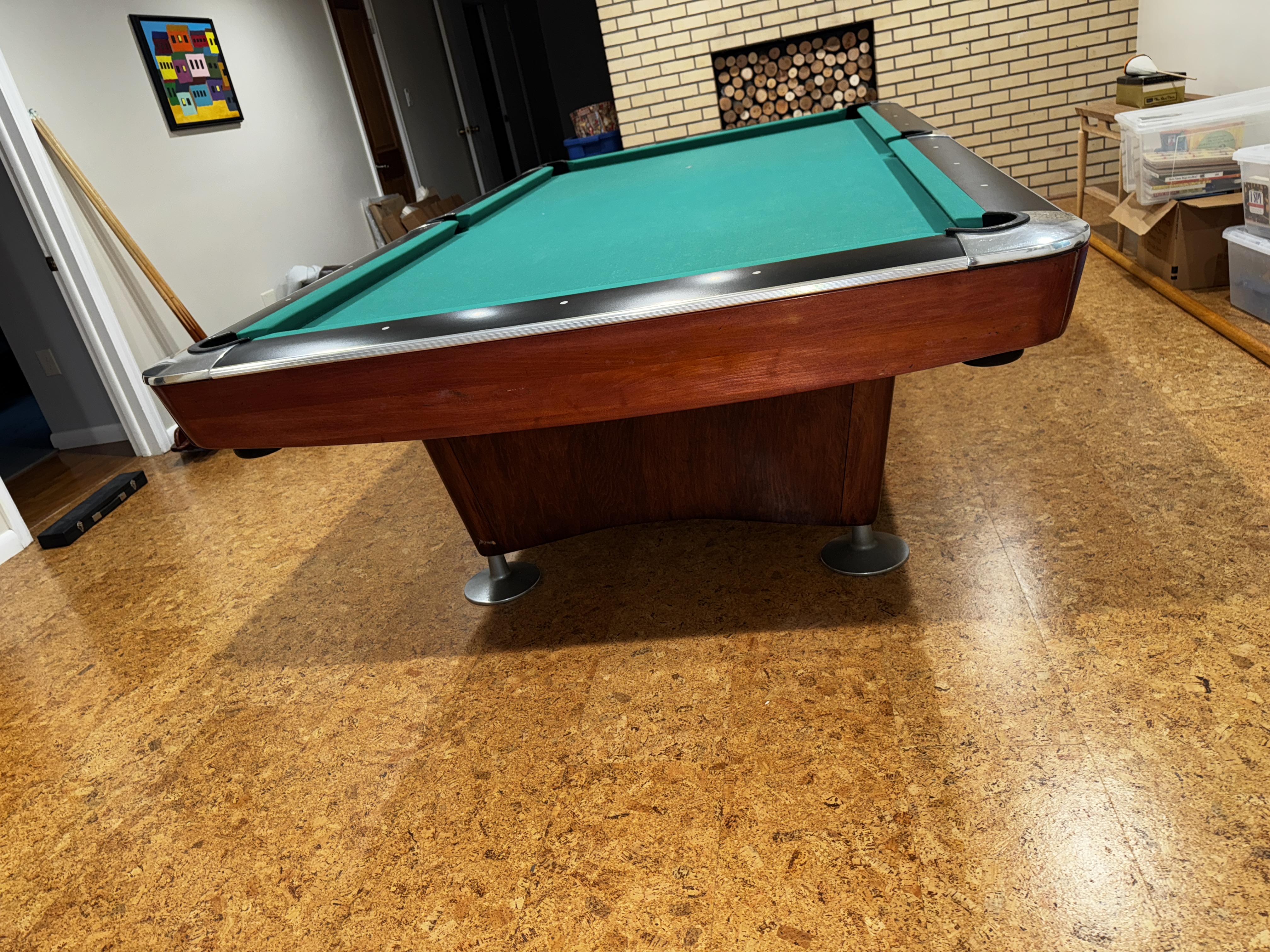 SOLD - 9' Brunswick Gold Crown II - Good condition - Two-toned mahogany ...