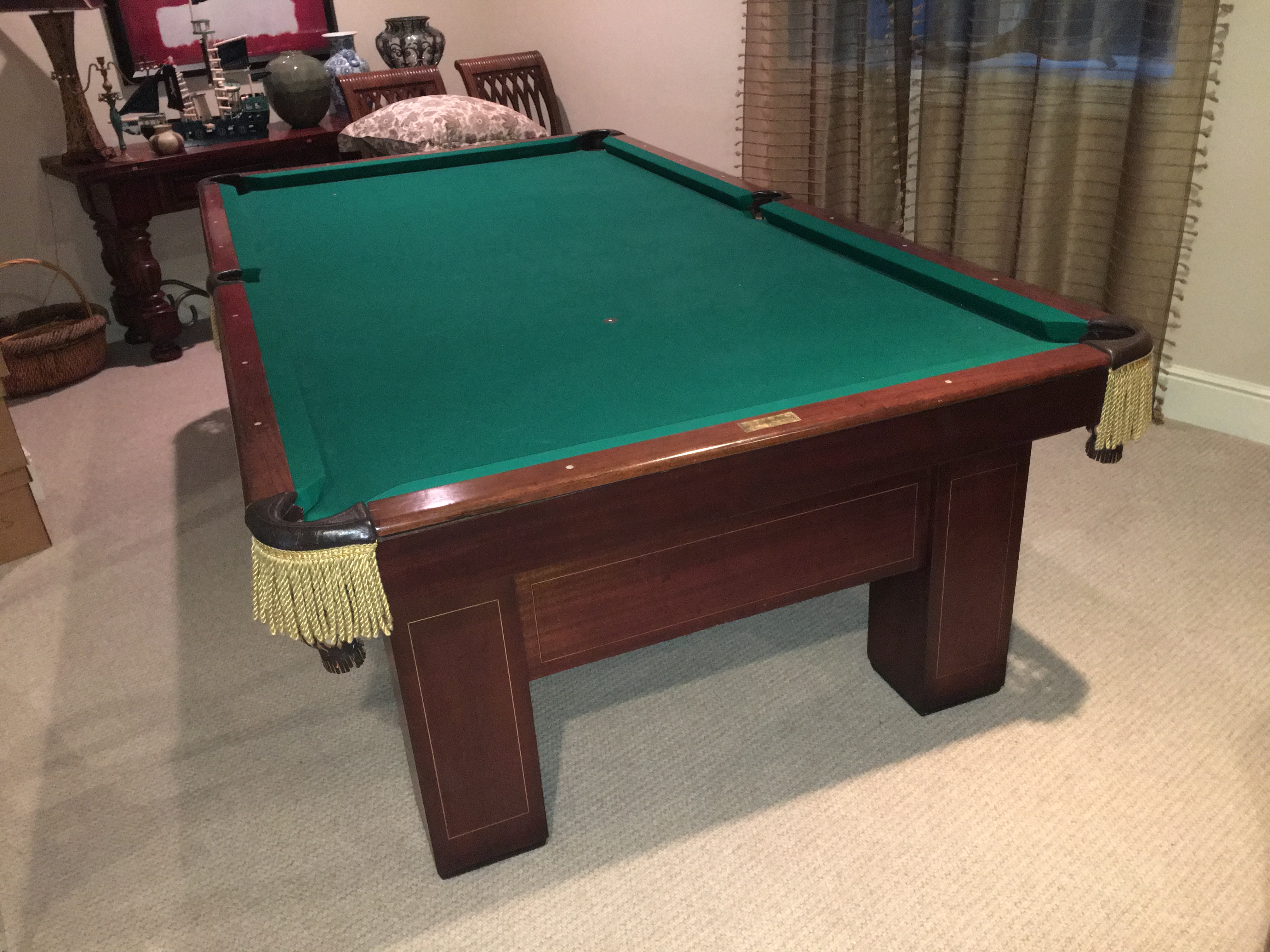 Pool table for sale Denver Colorado 9' antique Brunswick 'Madison ...